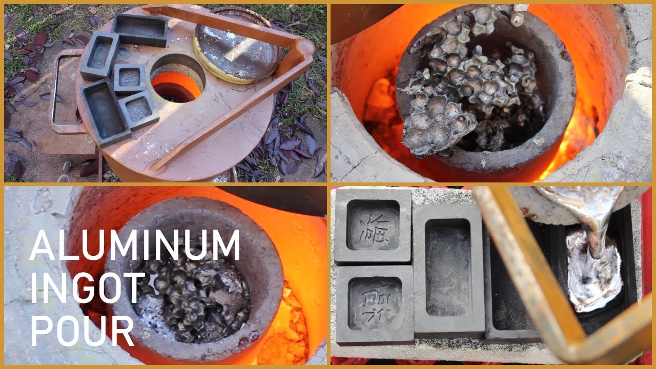 From Scrap to Shine: Remelting Aluminum into Ingots - YouTube