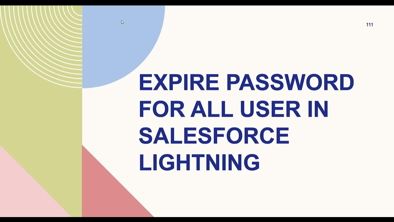Salesforce Expire Password For All User | Expire Password For All User in Salesforce - YouTube