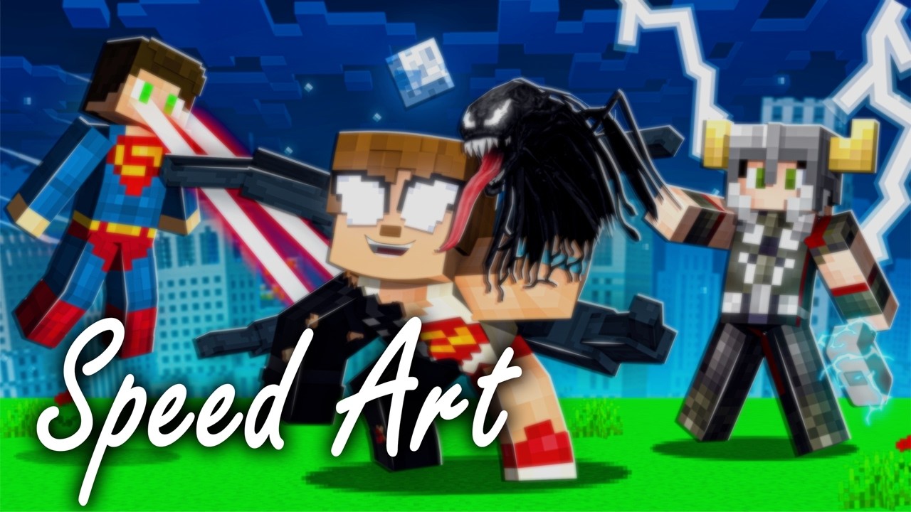Minecraft 2D Thumbnail | Speed Art @minecraftevi - YouTube