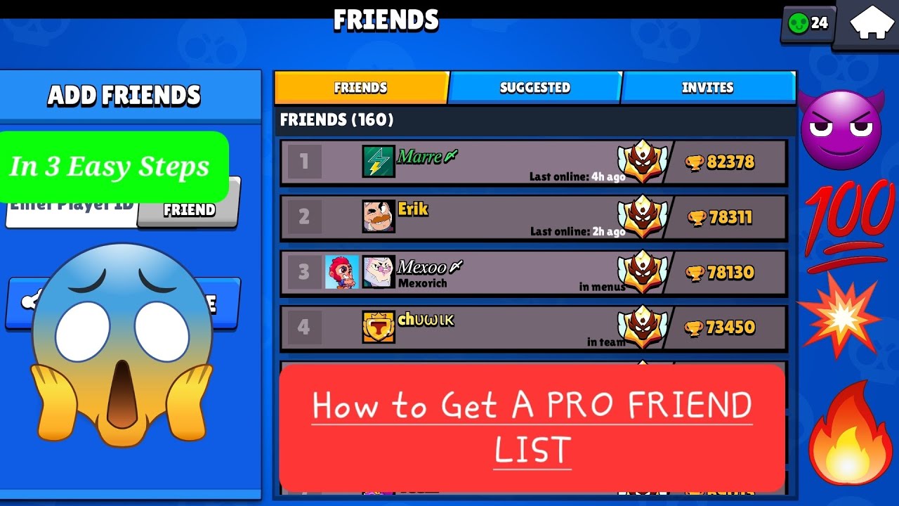 HOW TO GET A PRO FRIEND LIST😱 IN 3 EASY STEPS🥳💯💥. (Insane tips to ...