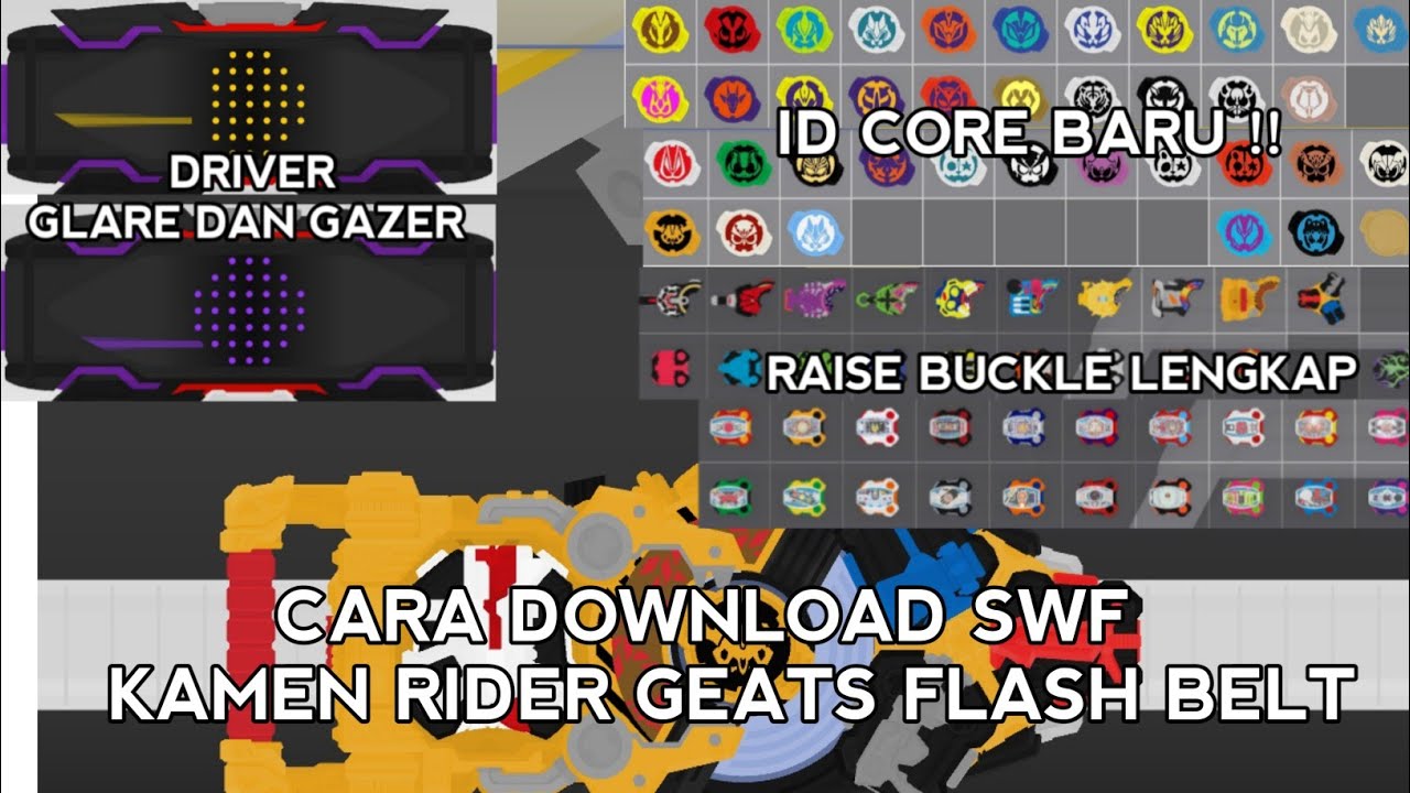 Cara Download SWF Kamen Rider Geats Flash Belt !!! - YouTube