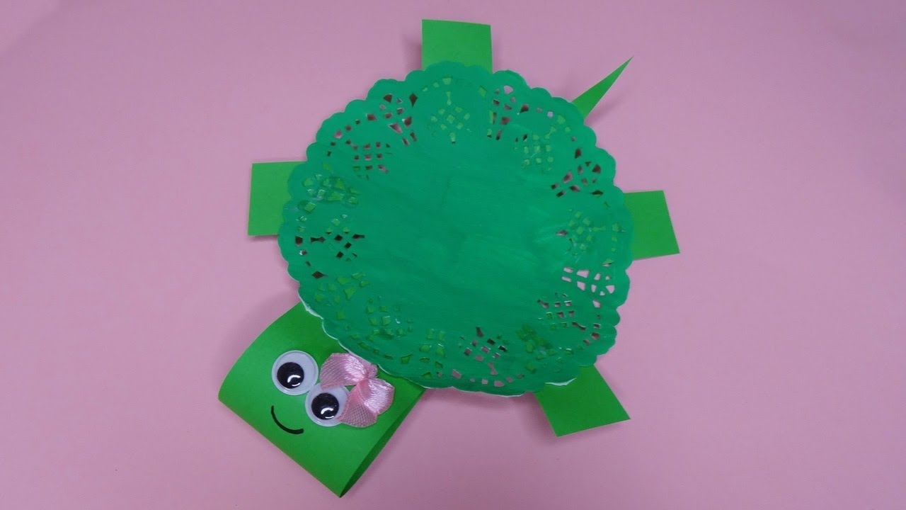 DIY | How to Make a Cute Paper Turtle | Easy Paper Doily Animal ...