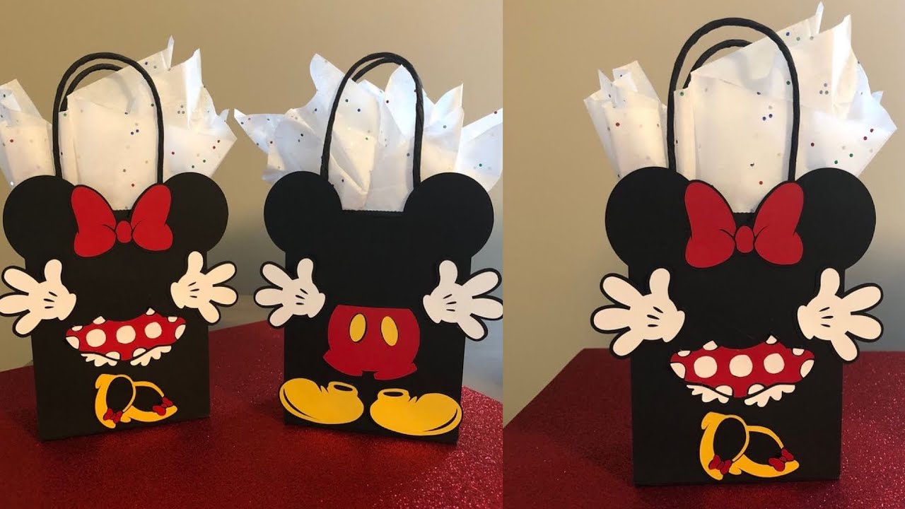 How To Make Origami Gift Bag/mickey mouse favor bagfor birthday/diy ...