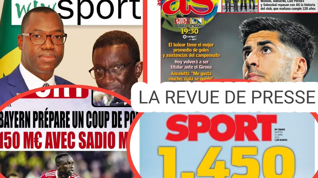 LA REVUE DE PRESSE DU JOUR AVEC MODOU FALL THIAM MARDI 25 AVRIL 2023 ...