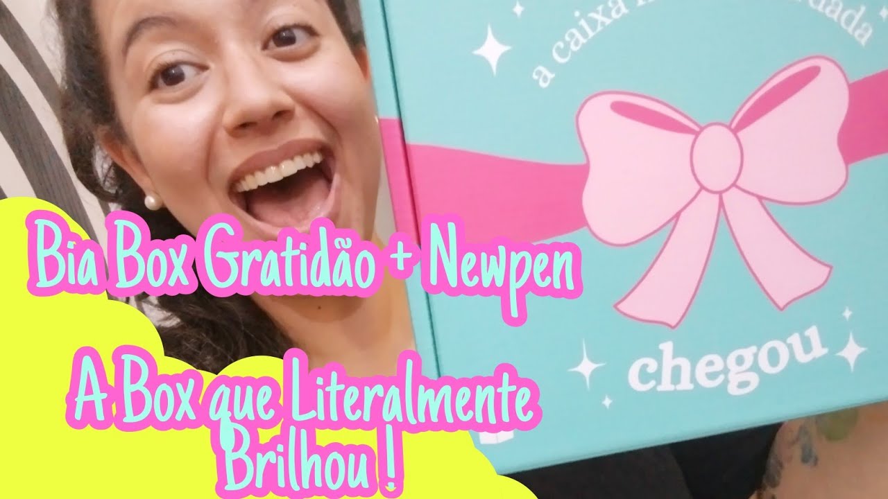 Unboxing Bia Box Max Gratidão + Newpen | A BOX QUE LITERALMENTE BRILHOU ...