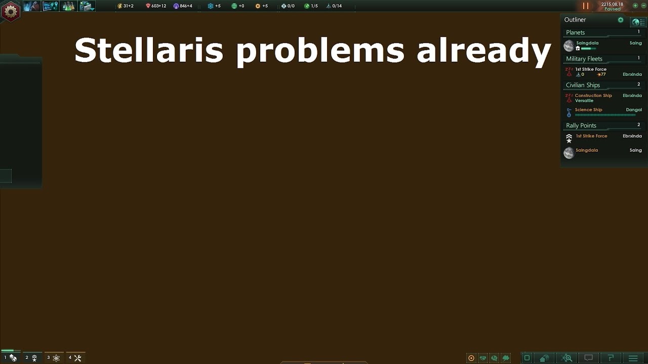 Stellaris problems already - YouTube