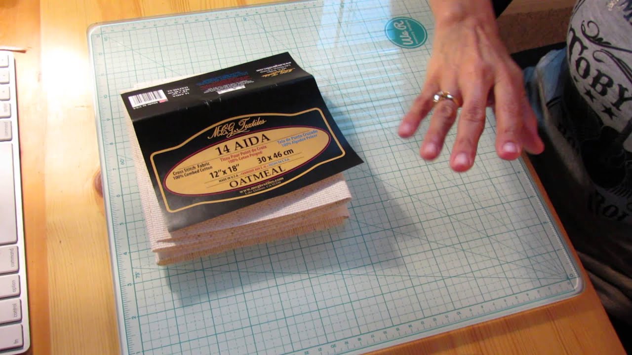 Cross Stitch Video #7. Basic tutorial, Cutting Aida - YouTube