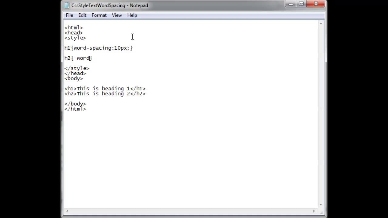 Css 24 - how to Style Text Word Spacing using css. - YouTube