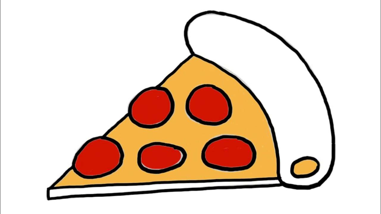 How to draw Pizza Slice |Drawing, coloring, painting Pizza slice for ...