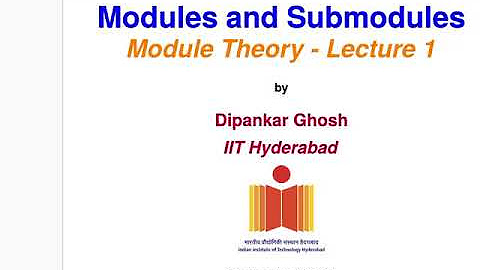 Module Theory Lectures - YouTube