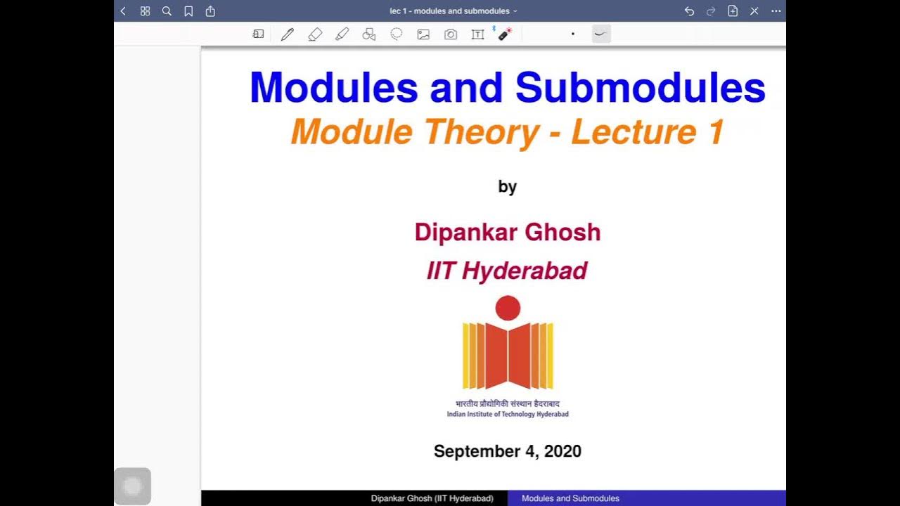 Module theory - Lecture 1 - Modules and submodules - YouTube
