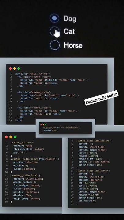 Custom Radio Buttoncoding Coding Css Coders Cssanimation Htmlcss Code Youtube