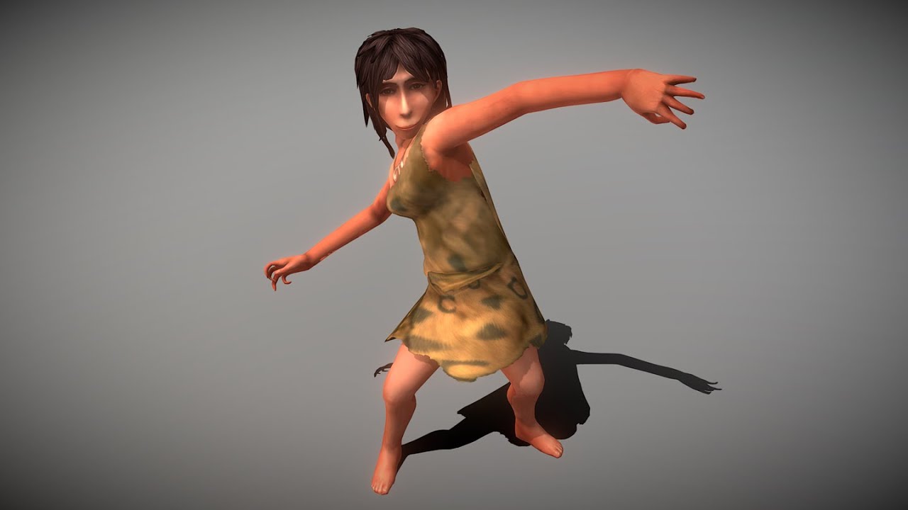 3D Model - Caveman Woman - Downloadable - YouTube