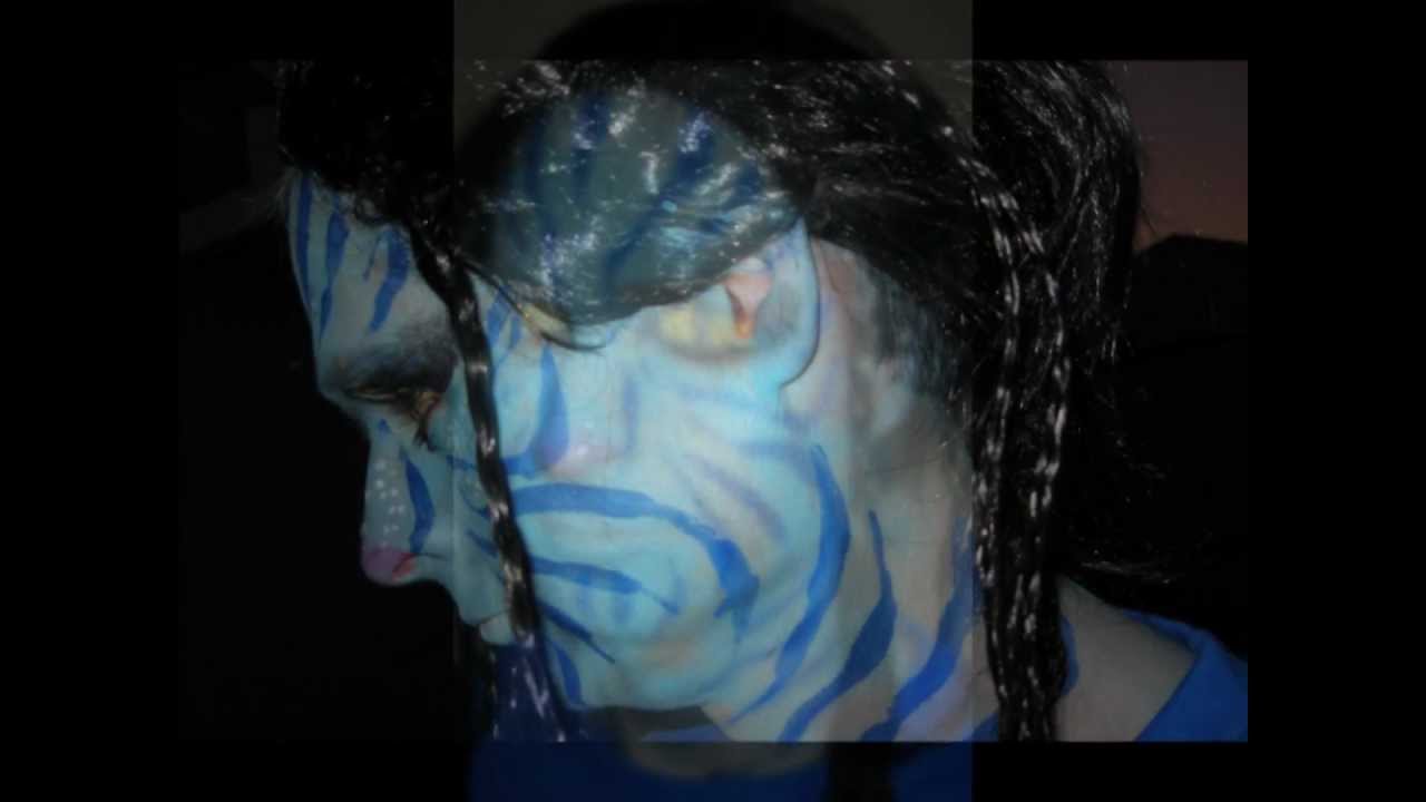 how to face paint and body paint avatar - YouTube