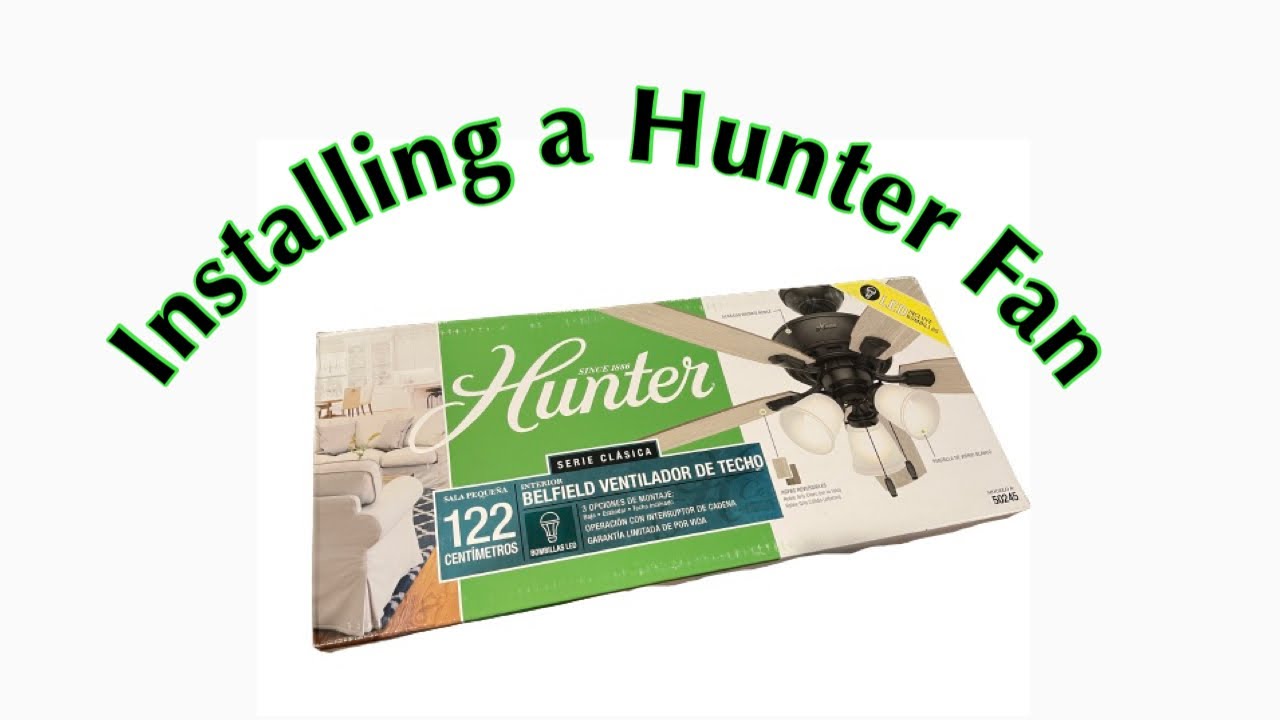 Installing a Hunter Fan - YouTube