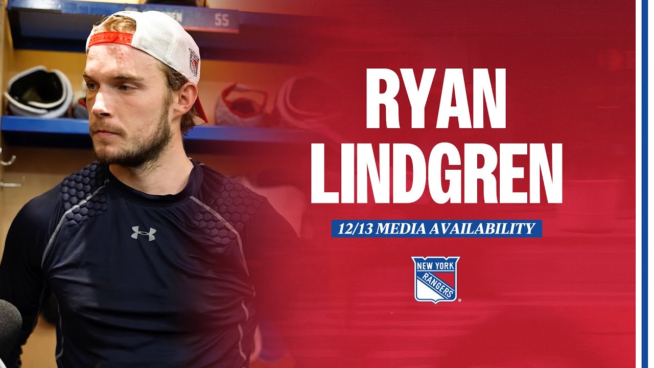 NYR Practice: Ryan Lindgren Media Availability | December 13, 2023 ...