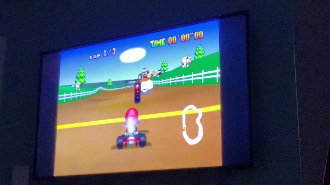 Mario kart 64 Moo Moo farm 50cc - YouTube