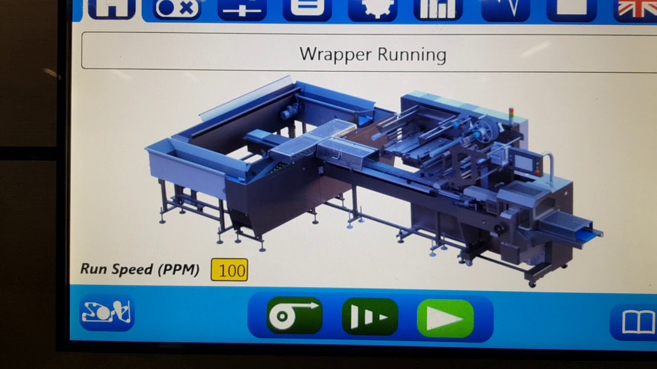 Redpack P325E with Diablo Feeder flow wrapping trayless tomatoes - YouTube