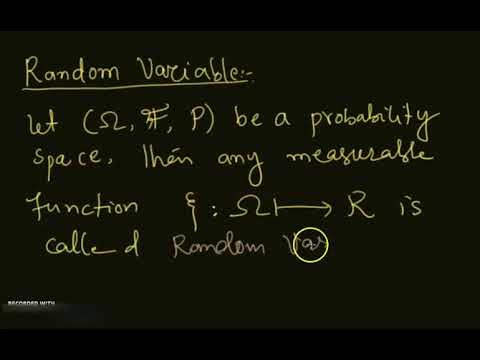 Random Variable | Measurable Function | Sigma Field | Sample Space | Stochastic Calculus | Maths ...