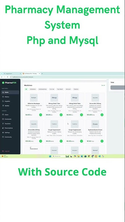 Pharmacy Management System Using Php and Mysql. #php #coding #sourcecode - YouTube