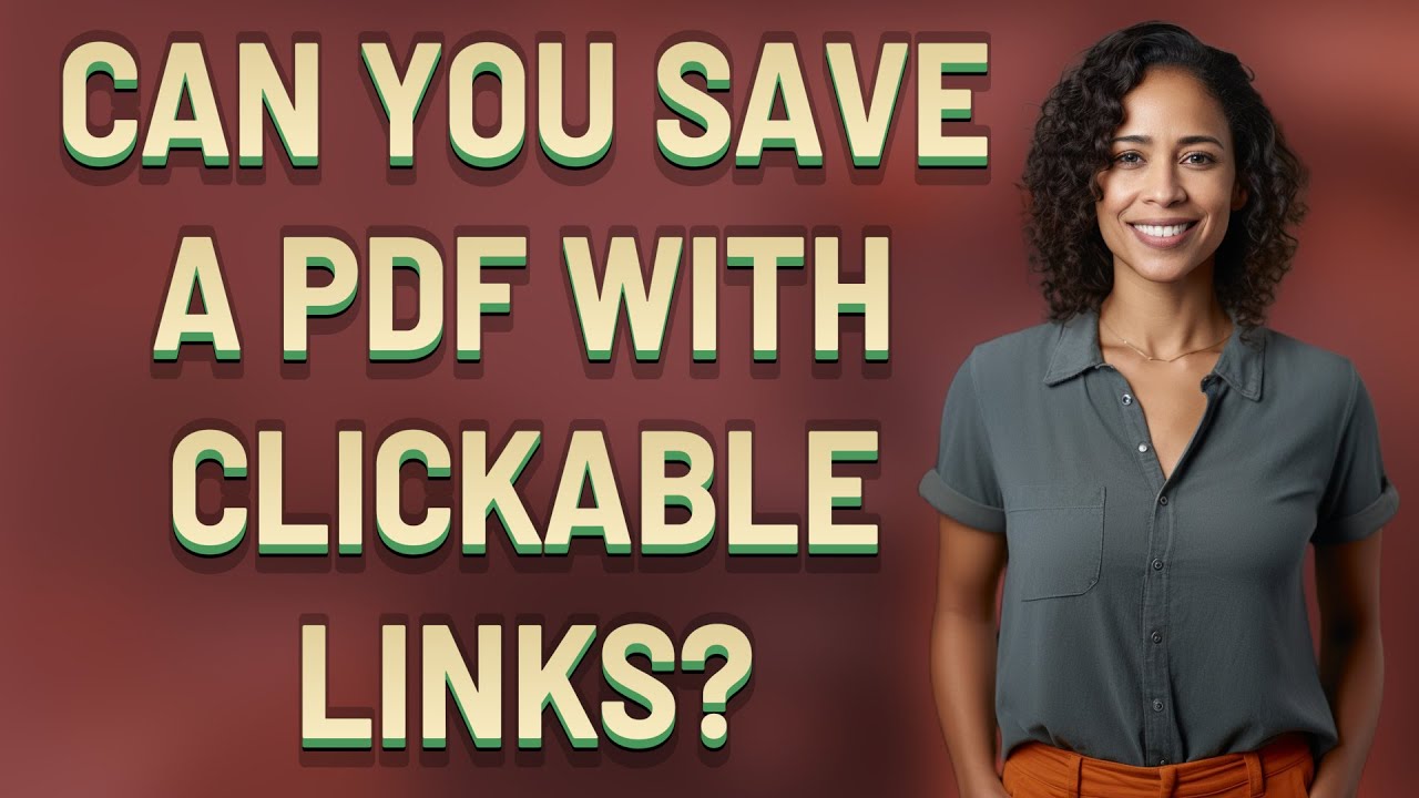Can you save a PDF with clickable links? - YouTube