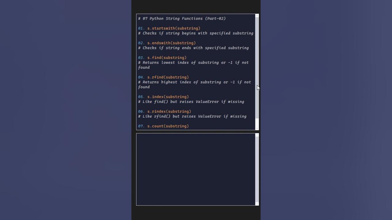 07 Python String Functions Part 02 Stringfunctions Pythonstring
