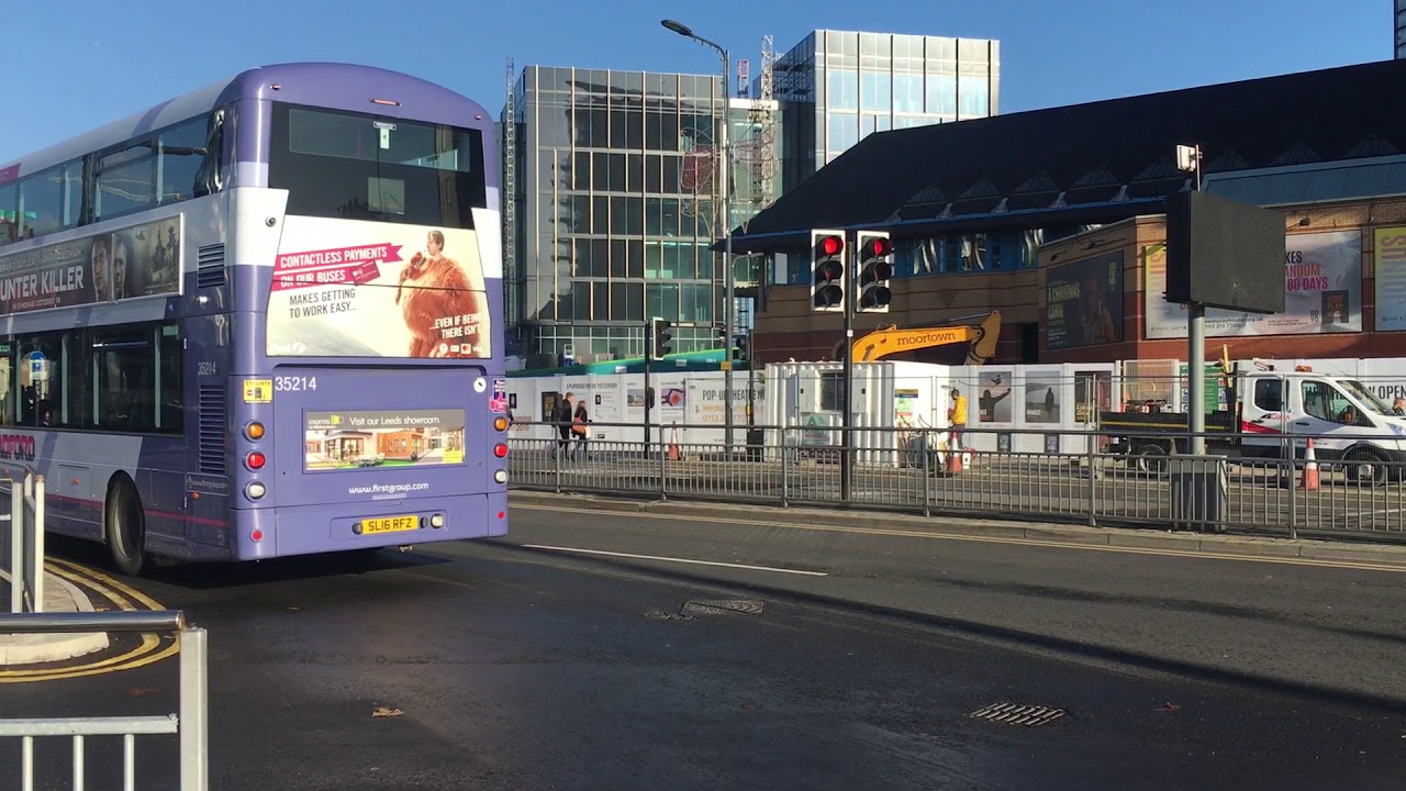 First Bus Bradford 35214 At Leeds On 72 From Leeds To Bradford - YouTube