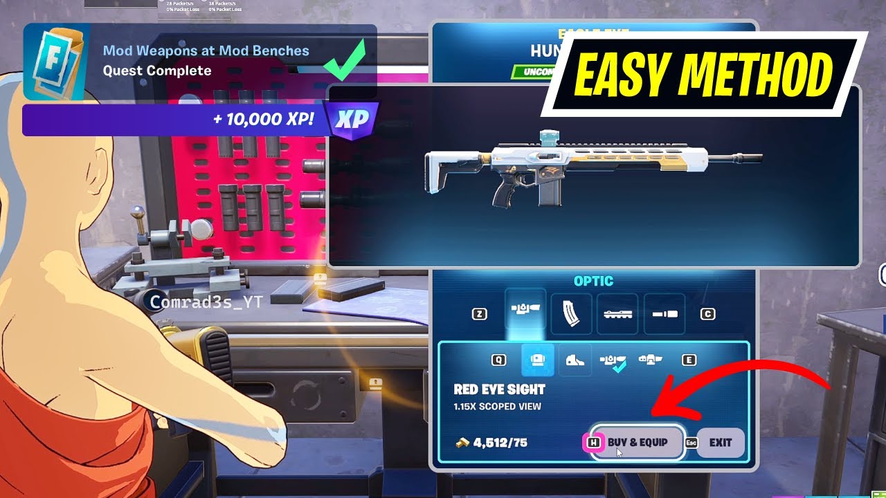 Mod Weapons at Mod Benches Fortnite - YouTube