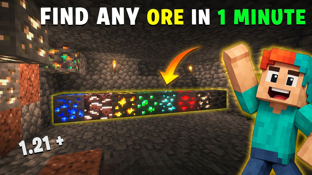 How to Find EVERY ORE in Minecraft PE 1.21 | Best Y Levels + Full Ore ...