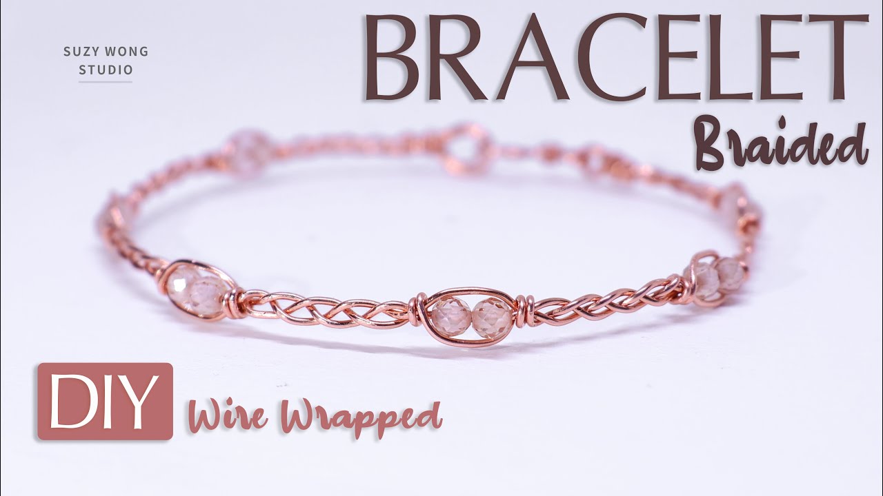 Handmade Braided Beads Wire Wrap Bracelet Tutorial| DIY Bracelet| DIY ...