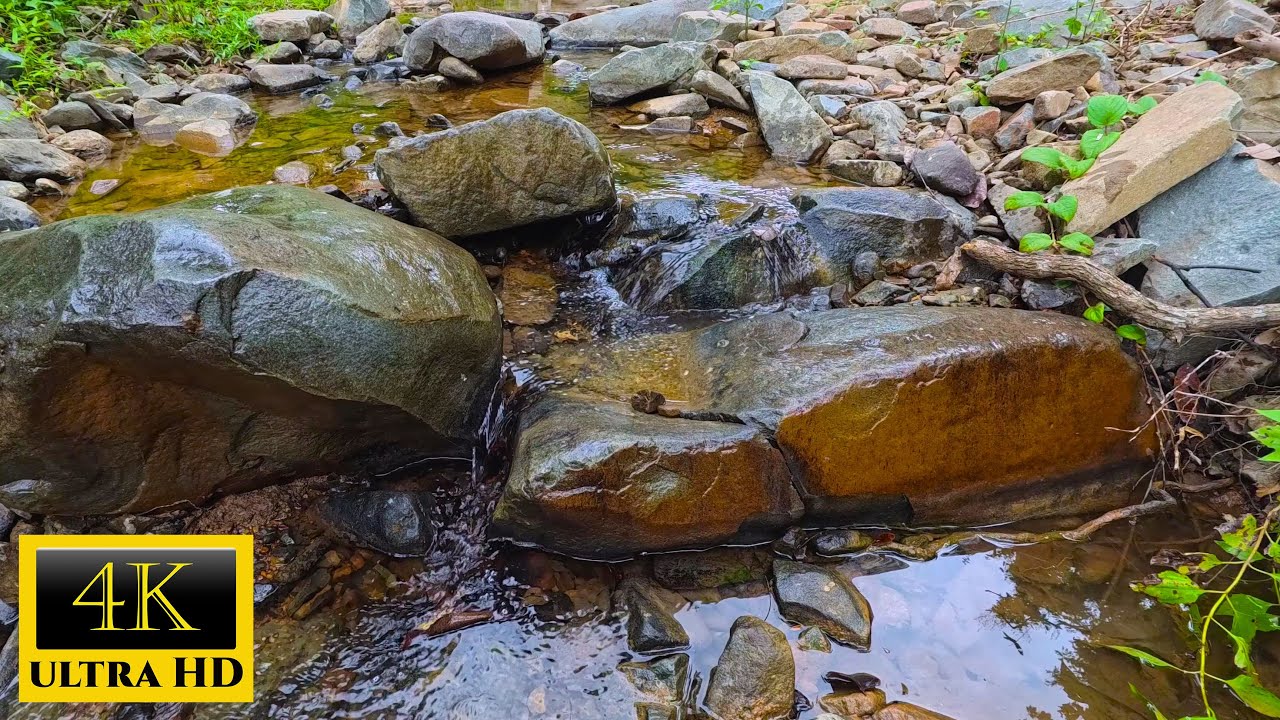 Epic Nature Water Flowing Gently: 4K UHD Video Lullaby Soundscapes ...