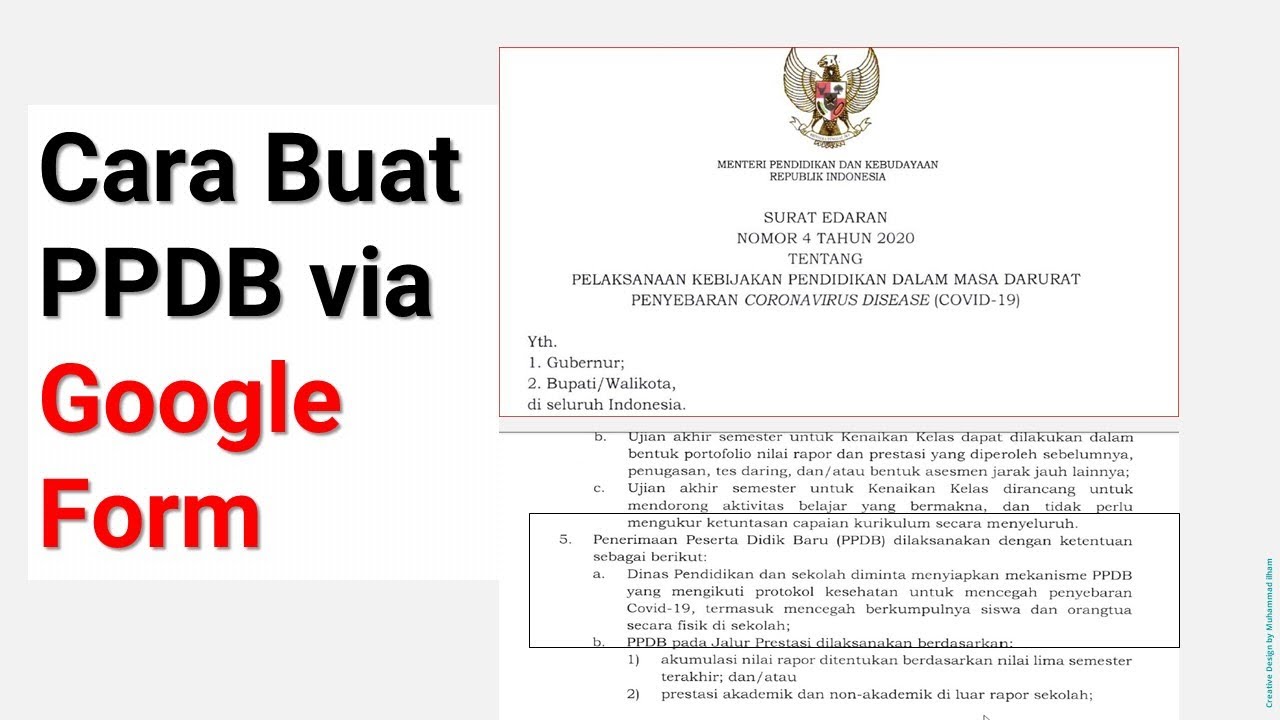 part #2 Membuat Formulir Online - PPDB via Google Form (JAGA JARAK ...