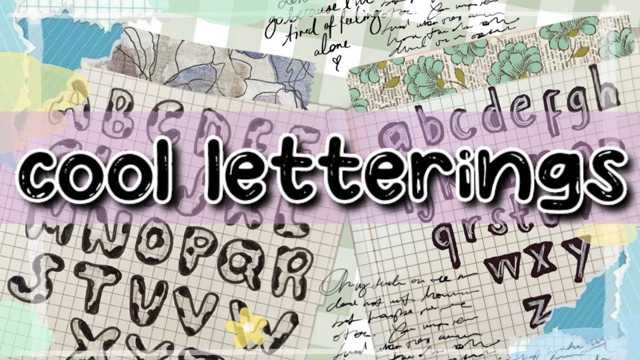 EASY HAND LETTERING IDEAS | COOL LETTERINGS for school projects, bullet ...