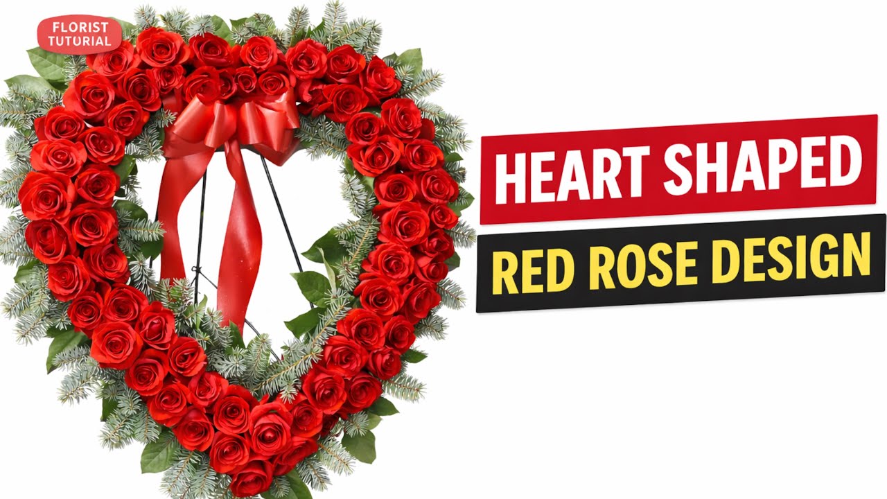 Open Heart How to Make a Heart-Shaped Red Rose Arrangement ...