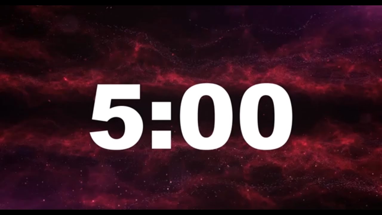 5 Minute Epic Youth Group Countdown Timer Fun Vibe - Motion Graphic Red ...