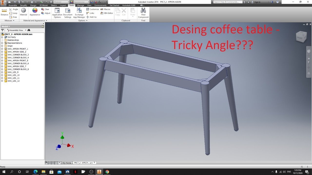 Autodesk Inventor Tutorial - Tricky Angle Design - YouTube
