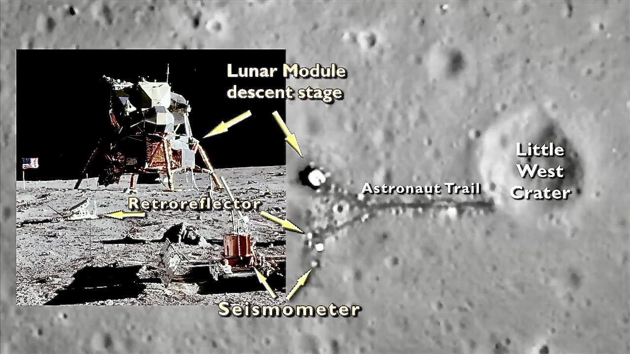 Moon Photo Shows Apollo 11 Landing Site & Astronaut Tracks Taken by A ...
