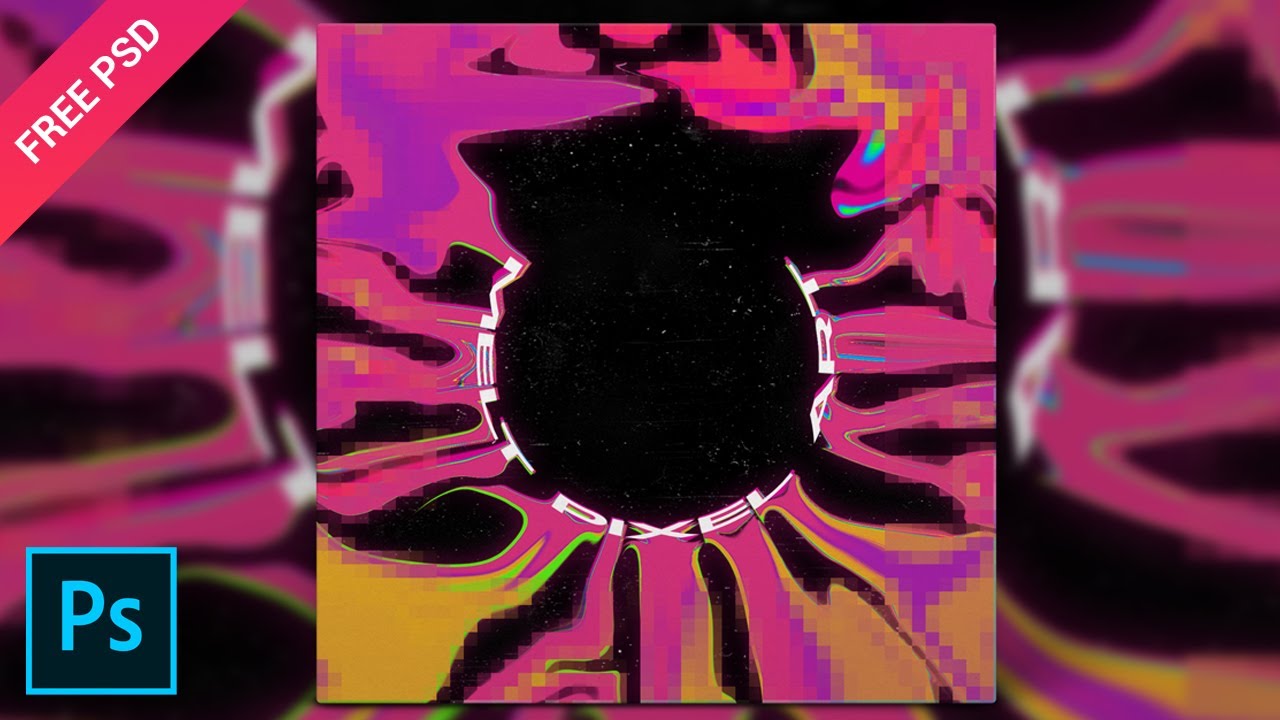 Melt Pixel Art Effect Cover Art - Tutorial Photoshop CC 2020 - YouTube