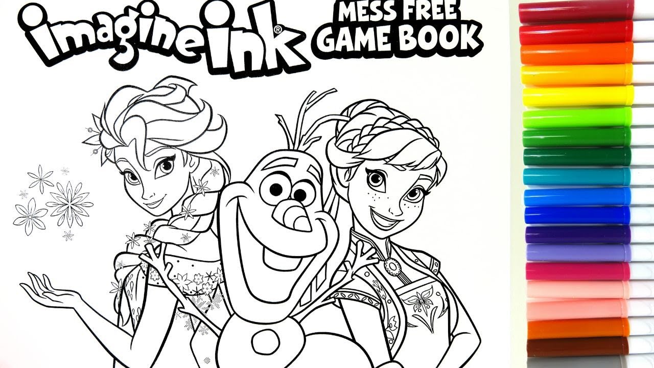 Magical Imagine Ink Coloring Fun with Frozen's Anna & Elsa - YouTube