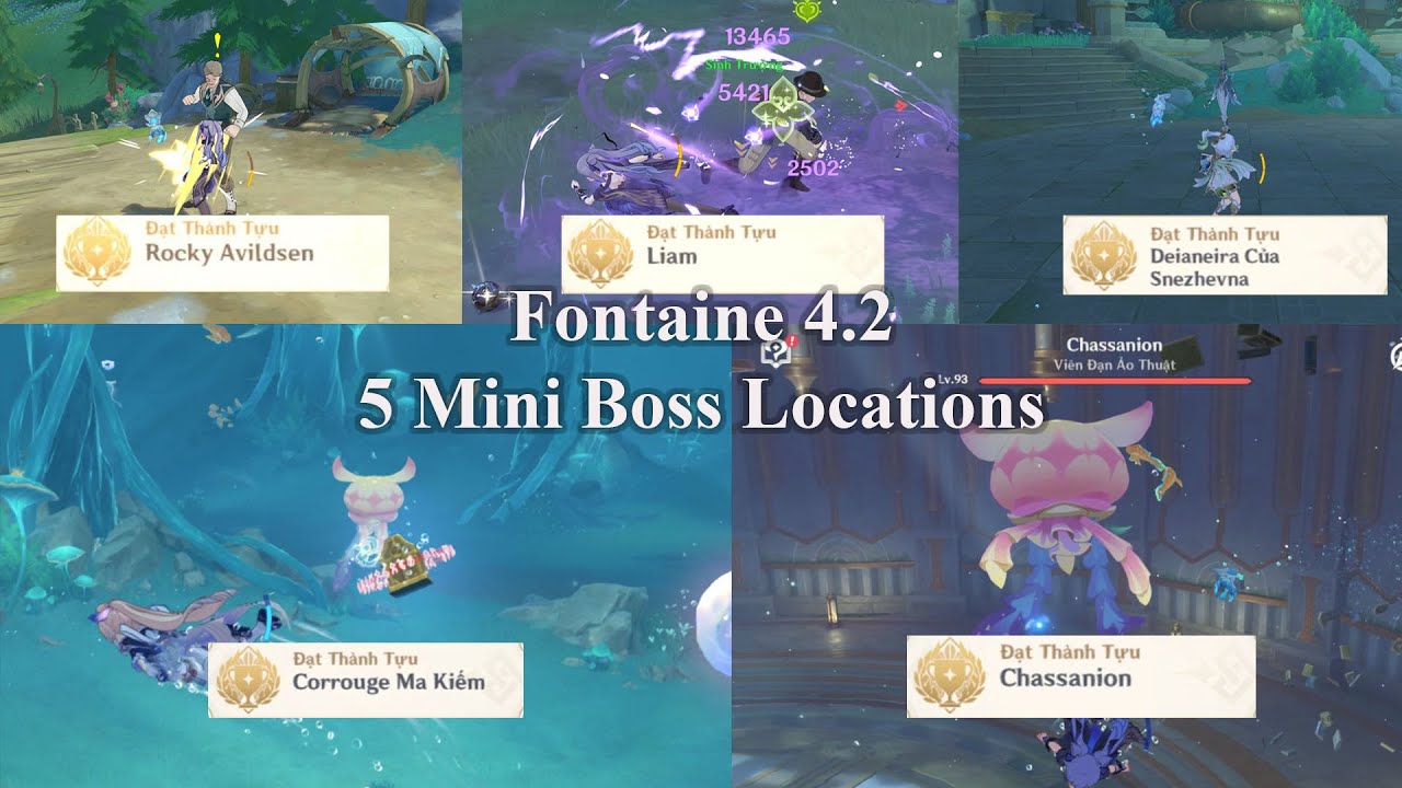 Genshin 4.2 Fontaine : 5 Mini Boss Locations - YouTube