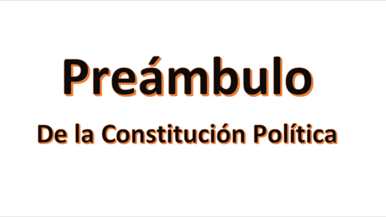 Preámbulo constitución política de Colombia - YouTube