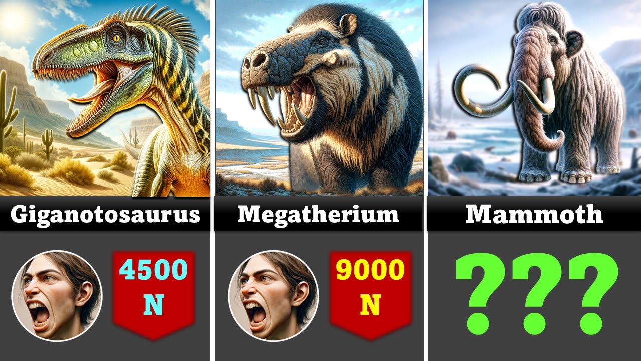Prehistoric Predators | The Most Powerful Animal Bites comparison - YouTube