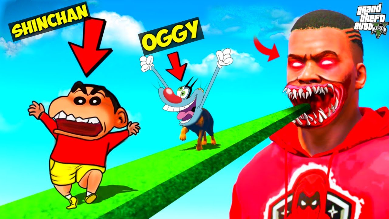 Oggy Shinchan and Franklin Find POPPY Cat IN GTA 5 | GTA 5 AVENGERS ...