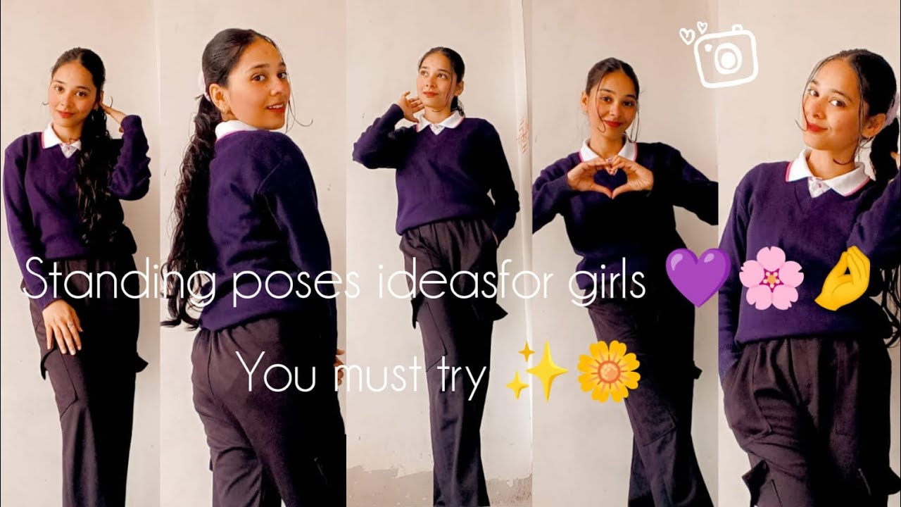 stylish Standing poses idea's for girls 🤍 / stylish poses for girls ...