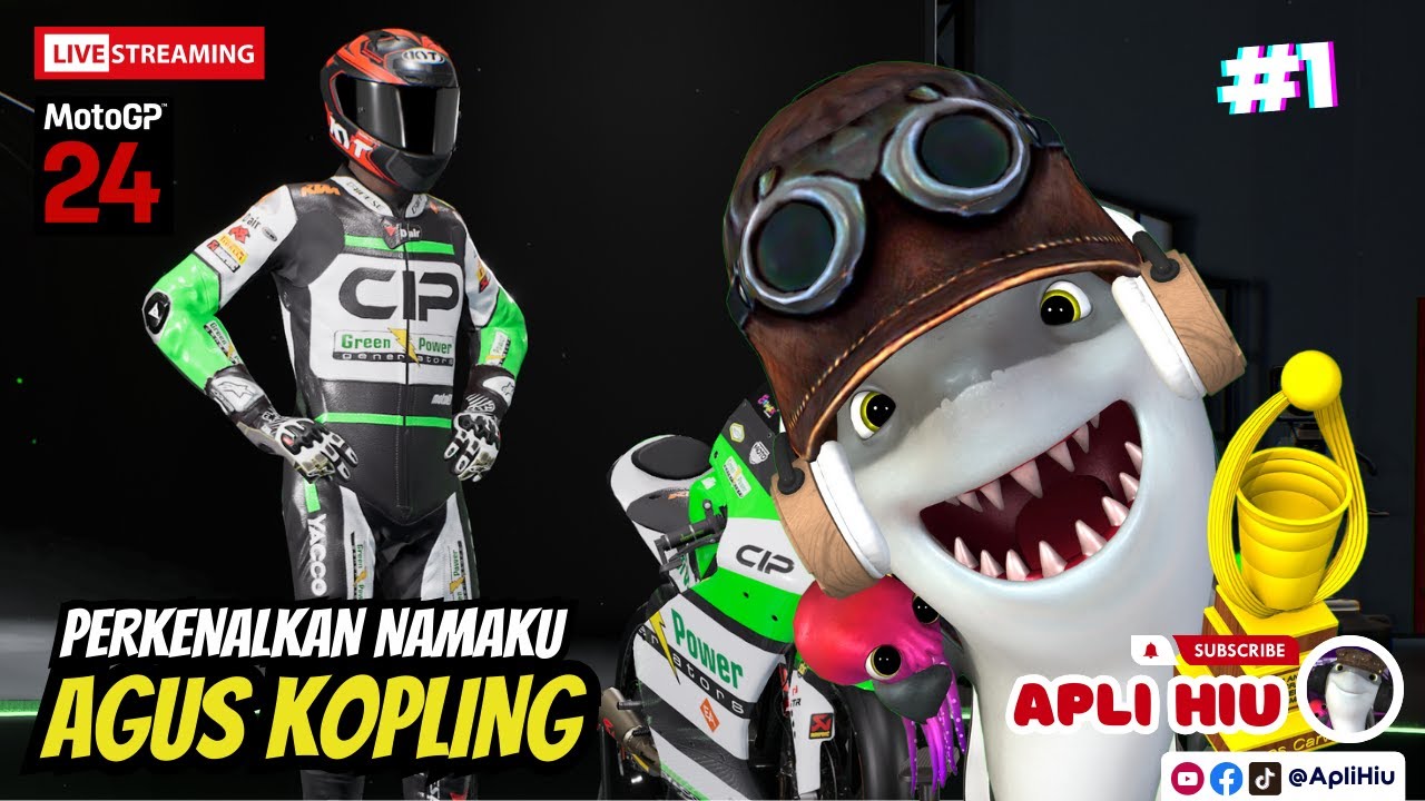 AGUS KOPLING MEMULAI KARIR MENJADI PEMBALAP MOTO GP - MotoGP 24 Indonesia Part 1 - YouTube