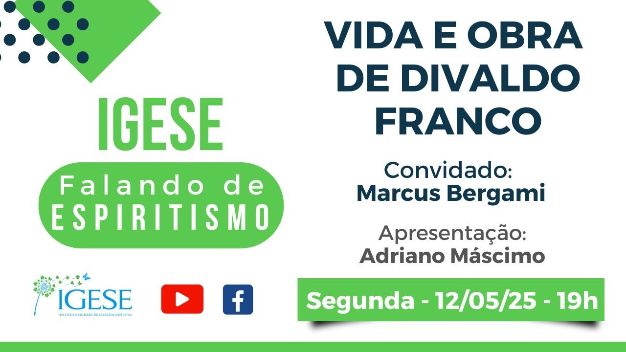 Vida e obra de Divaldo Franco, com Marcus Bergami e apresentação de ...