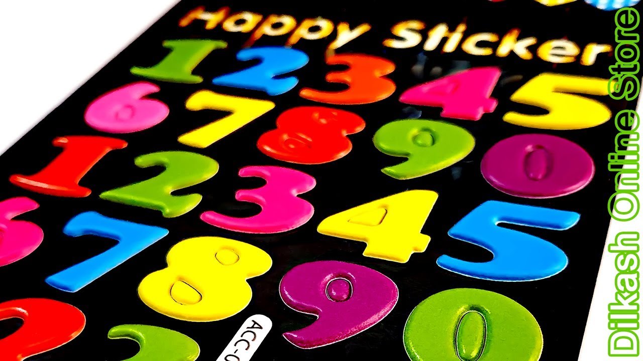 Stickers Online - Numbers Happy Sticker - ACC-011 - Dilkash Online ...