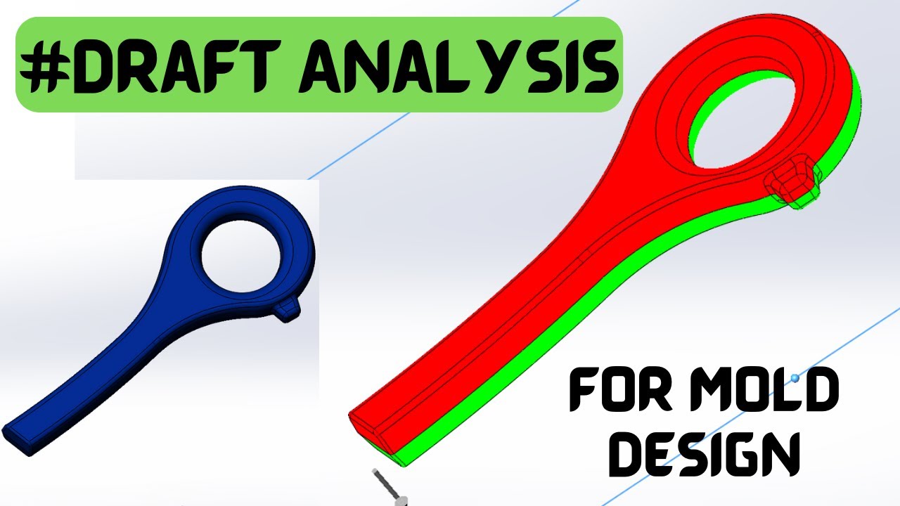 "Draft Analysis for Mould Design" ️Moulding Tool || Handle || Solidwork ...