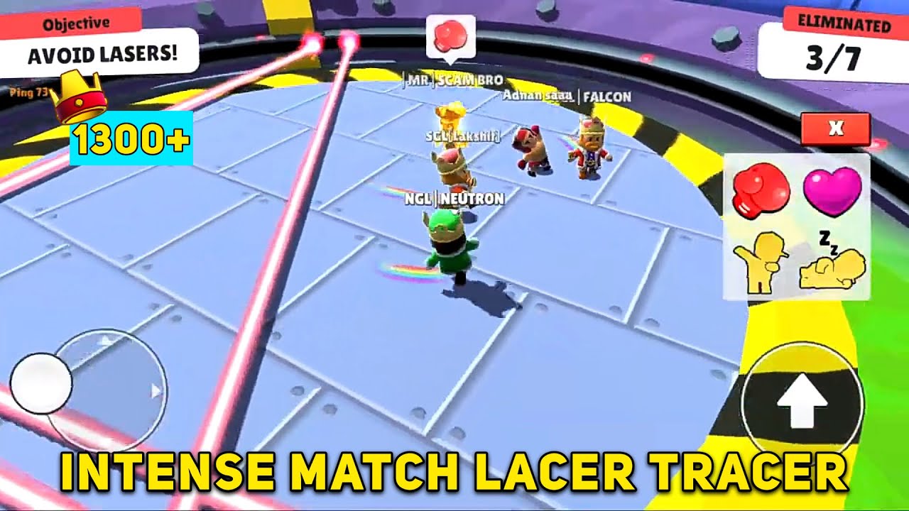 Intense Match In Laser Tracer | Longest Game in Laser Tracer | Stumble ...