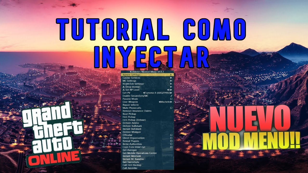 [TUTORIAL] 💰*NUEVO MOD MENU* GTAV Online💰(Cuenta creada en epic) - YouTube